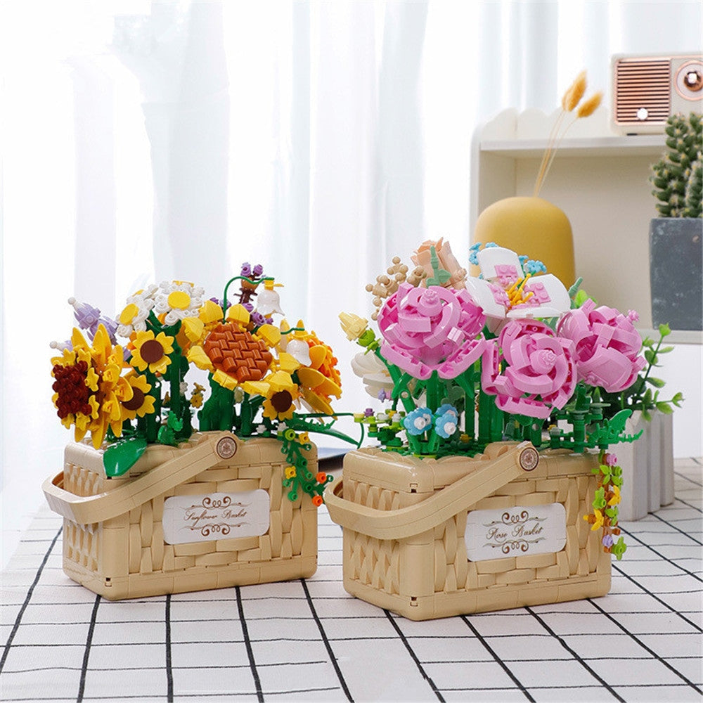 Building Block Basket Bouquet Set – Ellezy